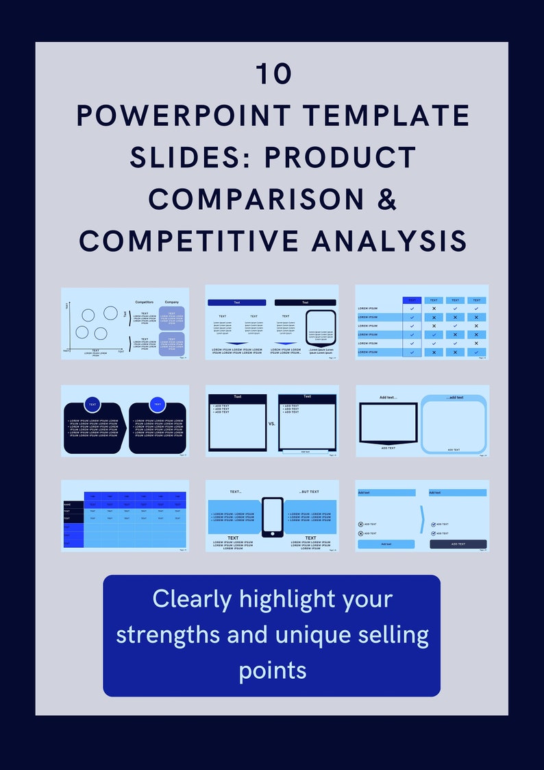 10 Powerpoint Template Slides: Product Comparison & Competitive ...
