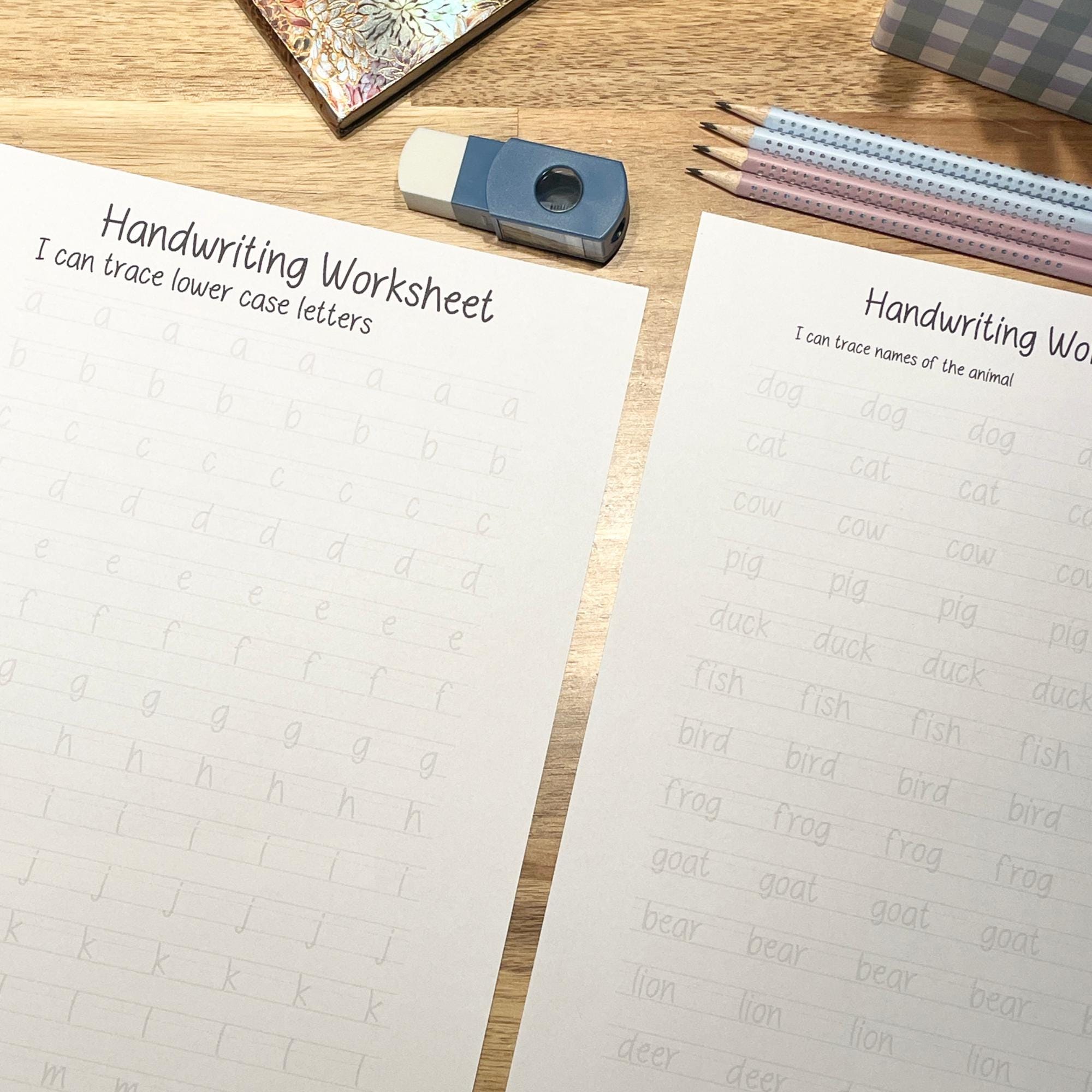 Handwritten Worksheet, Lettering Worksheet, Tracing Worksheet ...