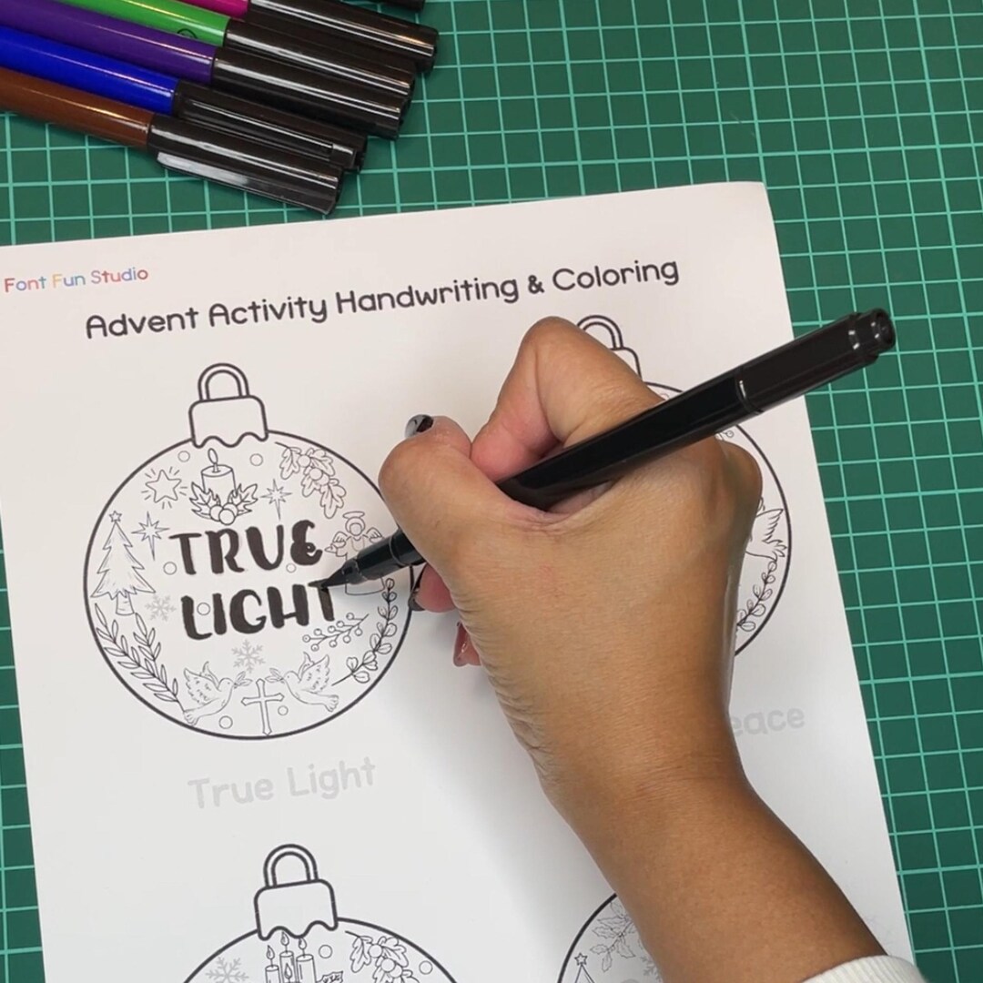 Christmas Handwritten Worksheet, Advent Activity, Letter Tracing ...