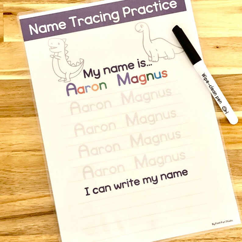Custom Name Tracing Worksheet, Personalised Name, Handwriting Practice ...
