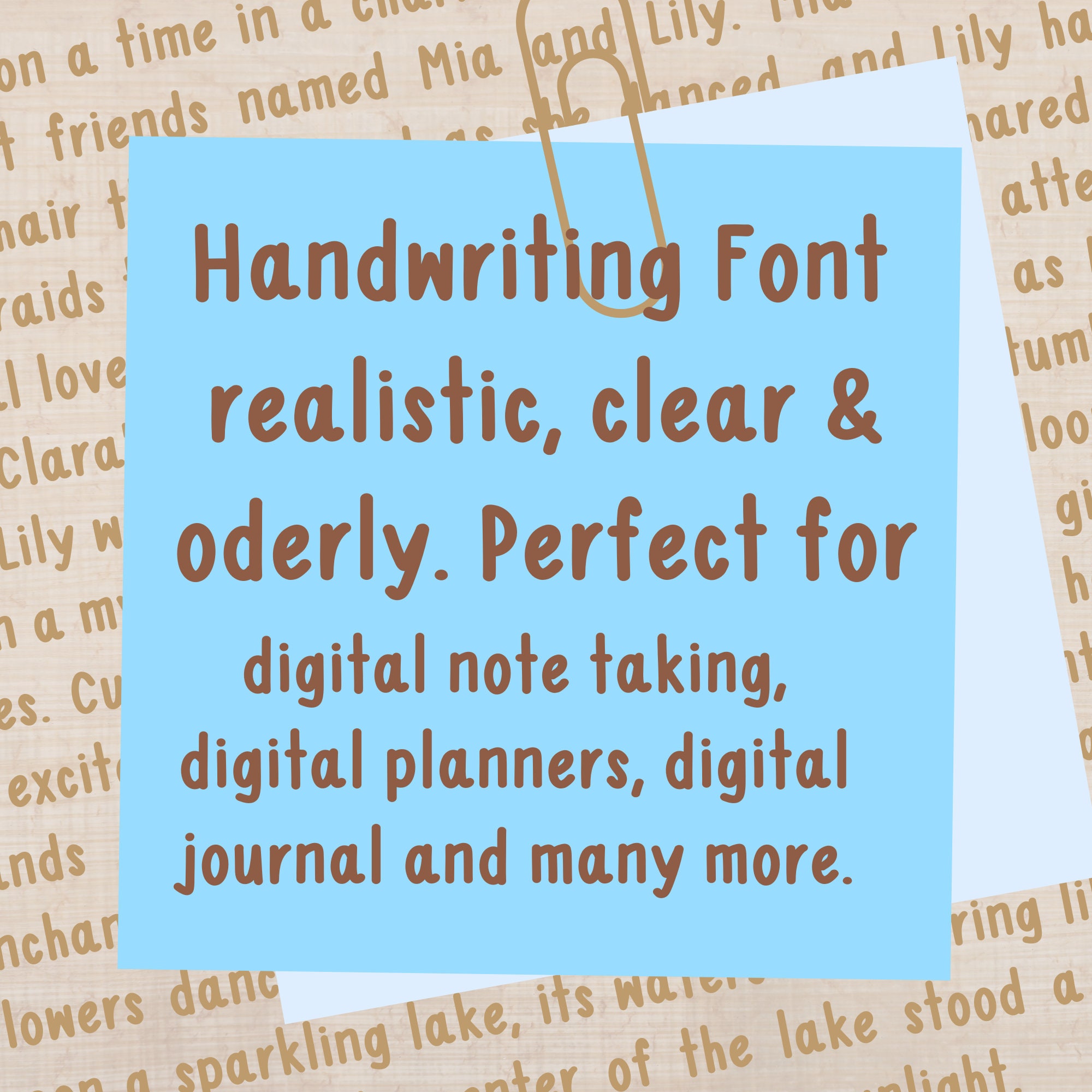Handwriting Font, Handwritten Font, Planner Font, Canva Font, Goodnotes ...