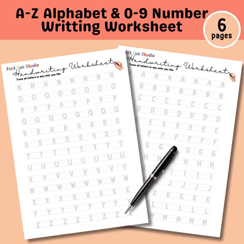 Handwritten Worksheet, Lettering Worksheet, Worksheet Printable ...