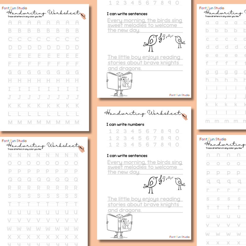 Handwritten Worksheet, Lettering Worksheet, Worksheet Printable ...