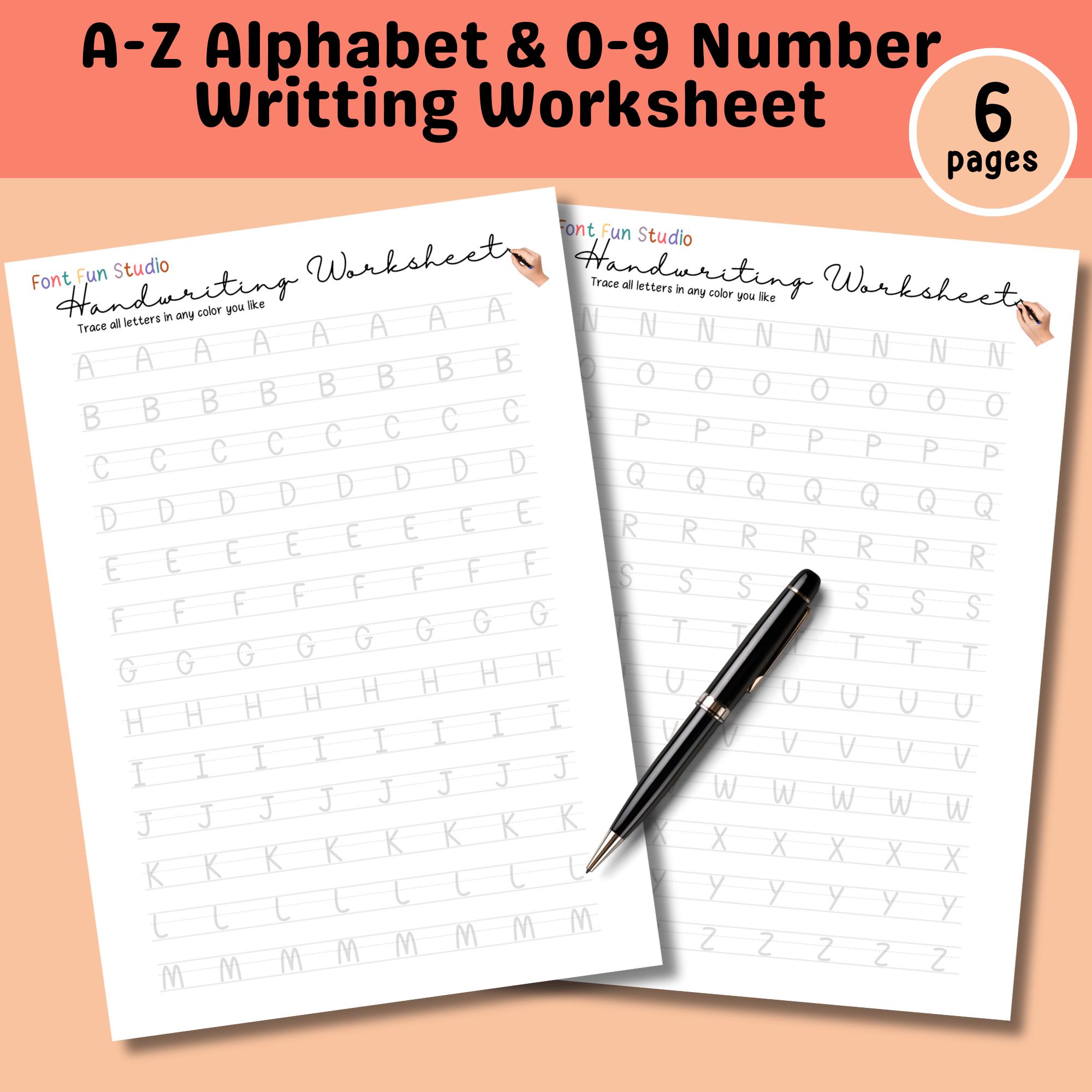 Handwritten Worksheet, Lettering Worksheet, Worksheet Printable ...
