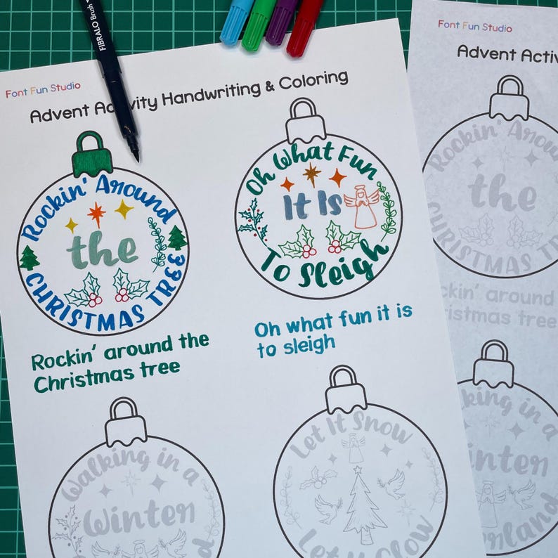 Christmas Handwritten Worksheet, Advent Activity, Letter Tracing ...