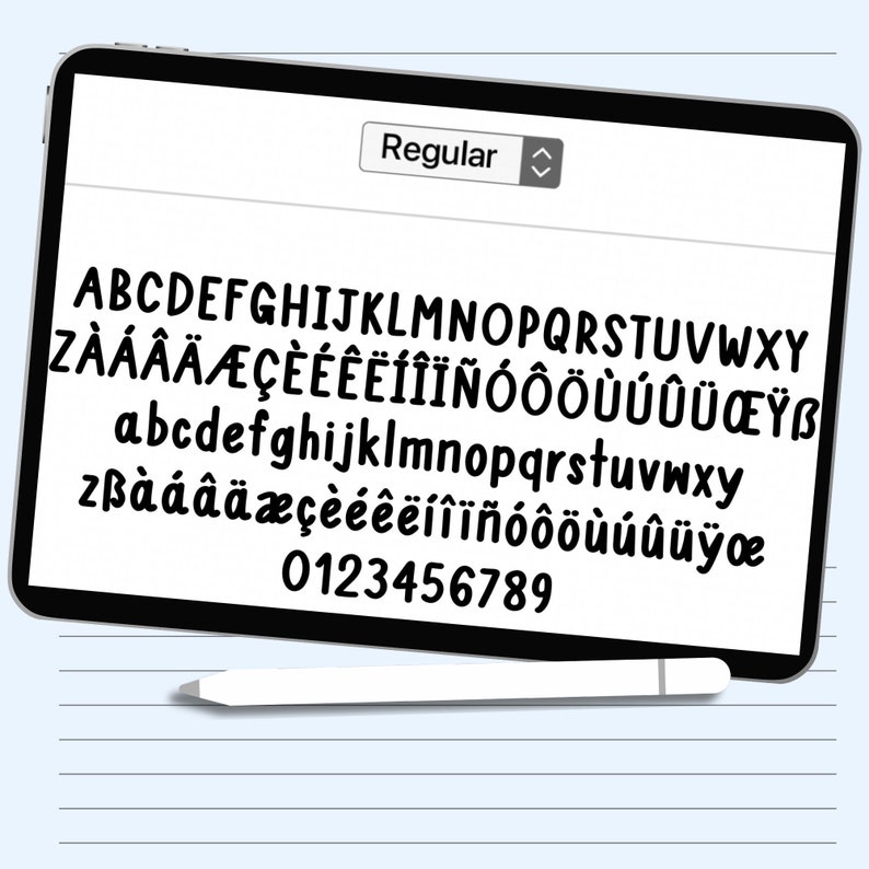 Handwriting Font, Handwritten Font, Planner Font, Canva Font, Goodnotes ...