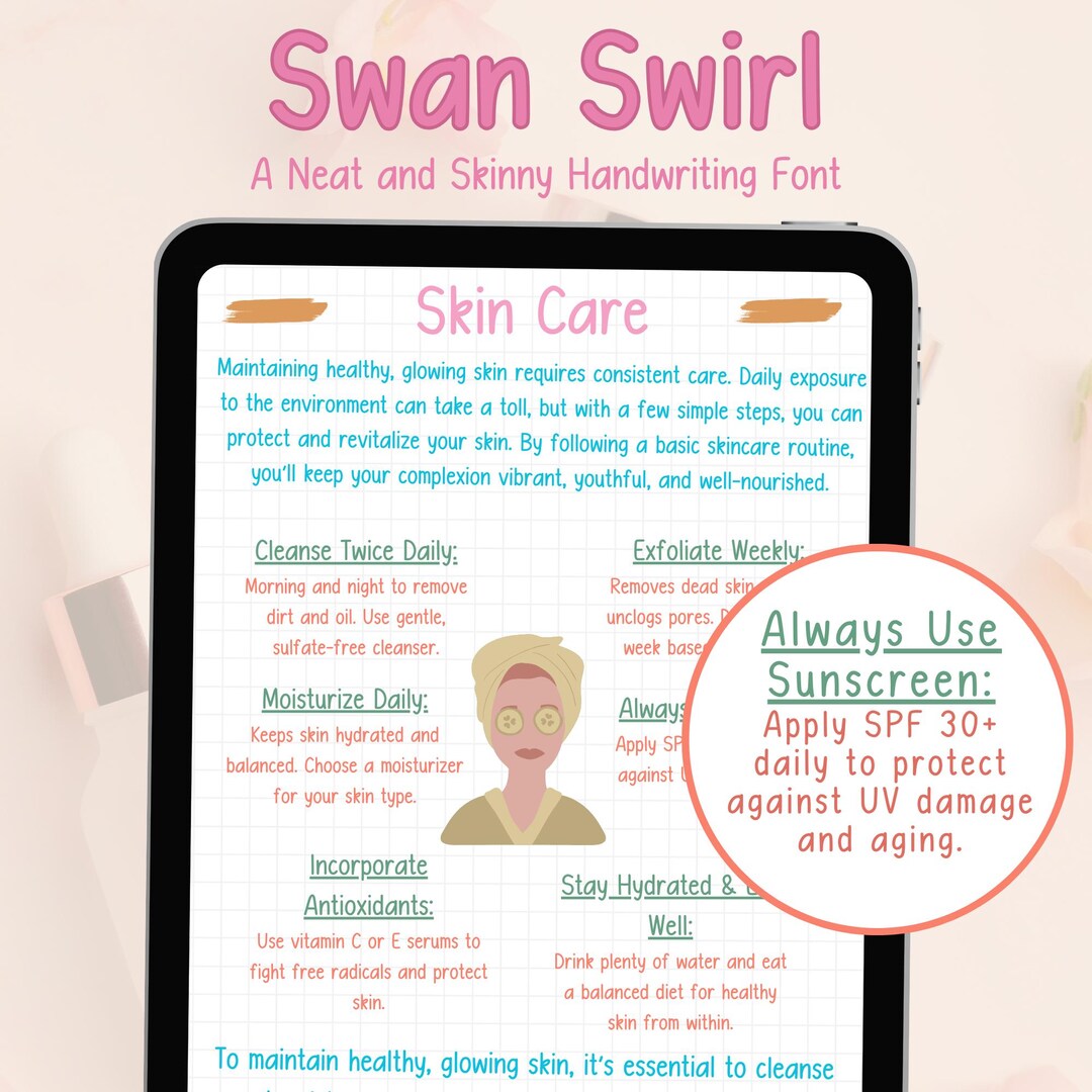 Handwriting Font, Handwritten, Planner Font, Canva Font Goodnotes Font ...