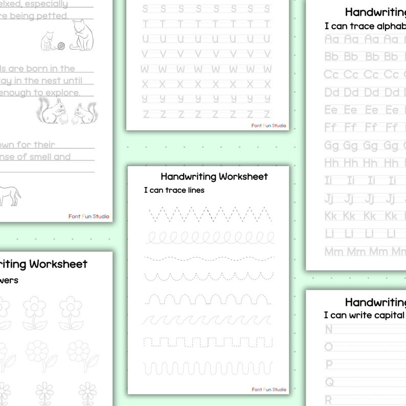 Handwritten Worksheet, Lettering Worksheet, Tracing Worksheet ...
