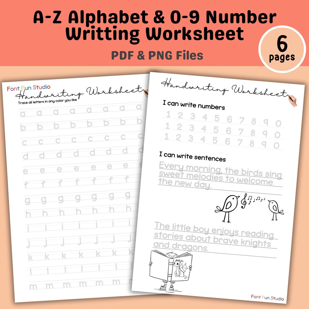 Handwritten Worksheet, Lettering Worksheet, Worksheet Printable ...