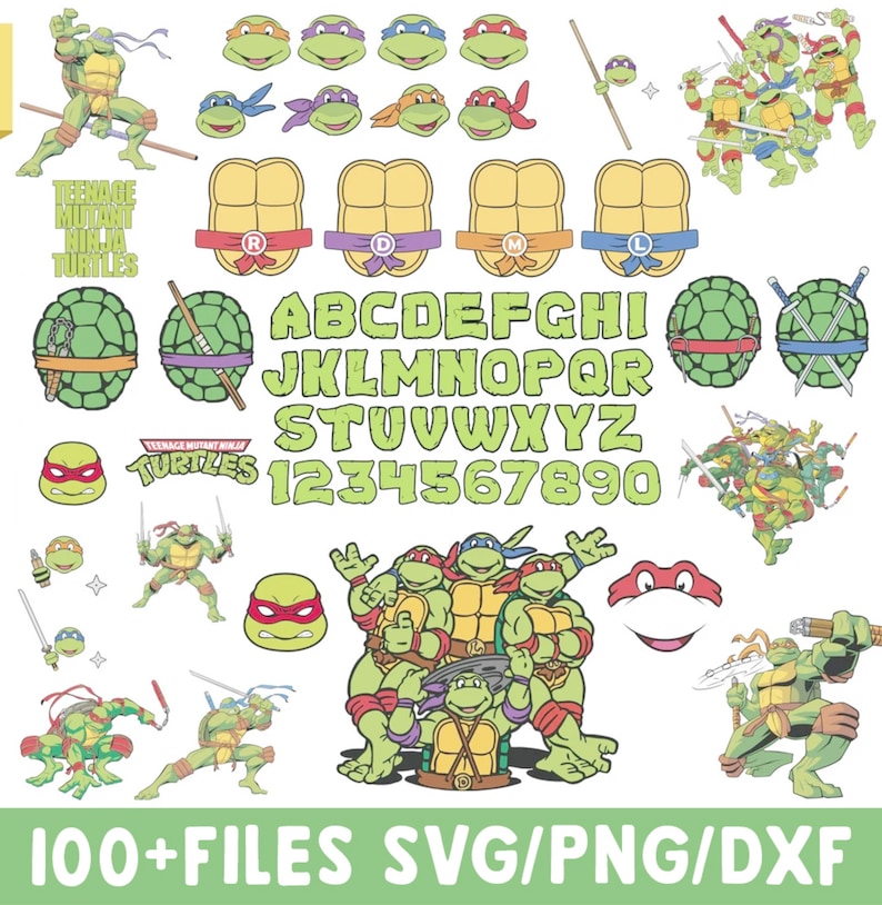Ninja Turtle Svg, Tmnt Svg Files, Teenage Mutant Ninja Turtle Svg for ...
