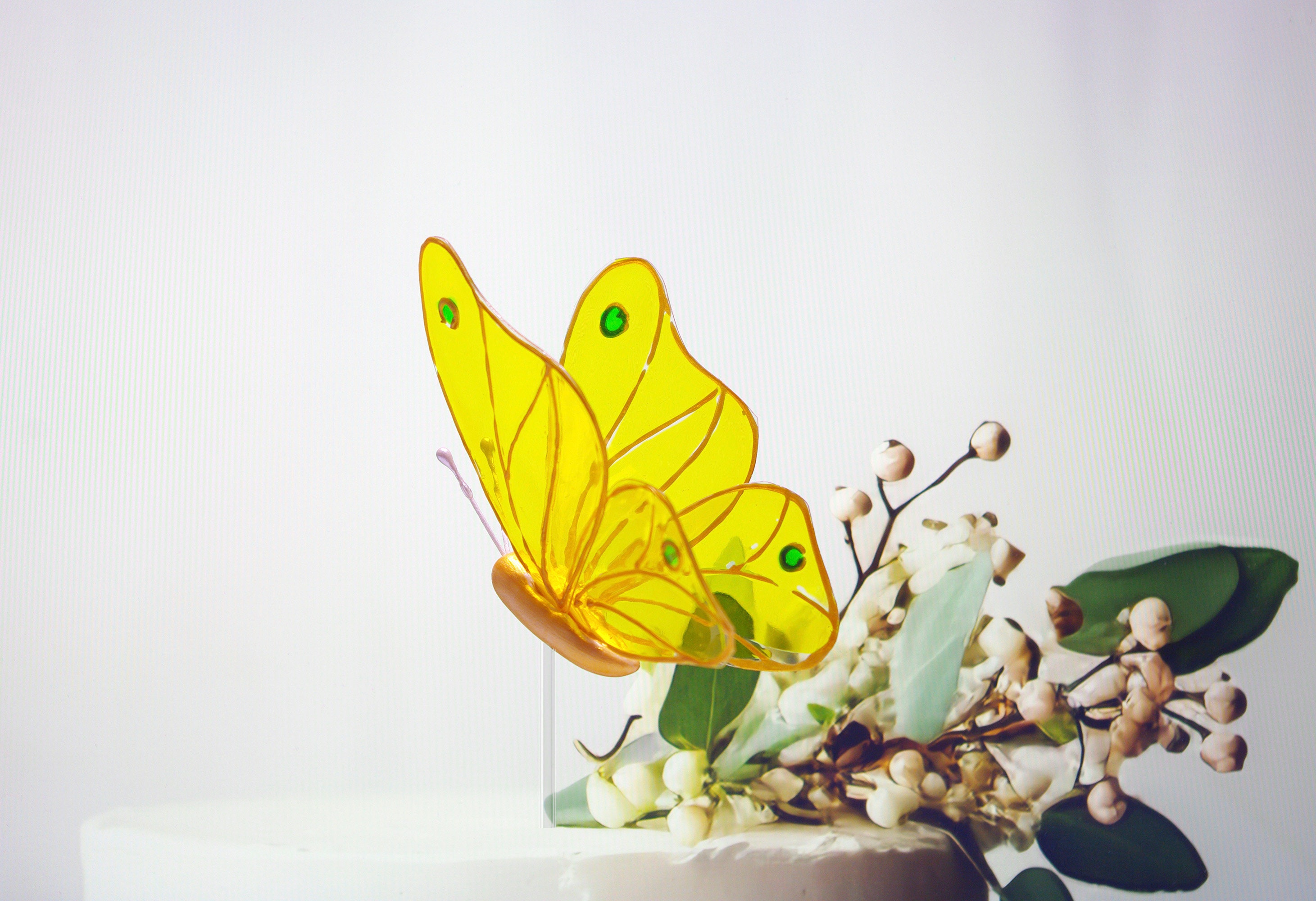 Butterfly Cake Topper, Acetate Sheet Painting, NOT GLASS, Faux Stain ...