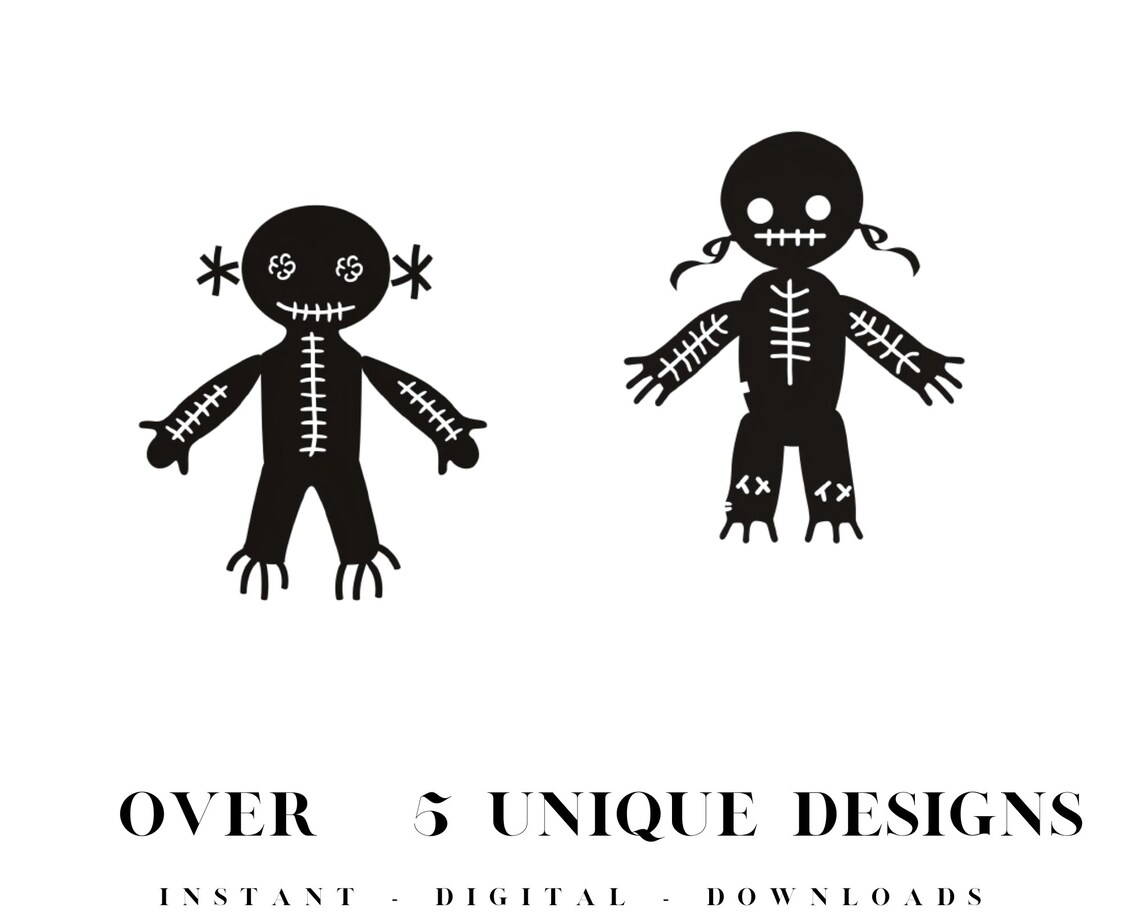Set of 5, Voodoo Doll SVG, Voodoo Dolls Clipart, Junk Journaling ...