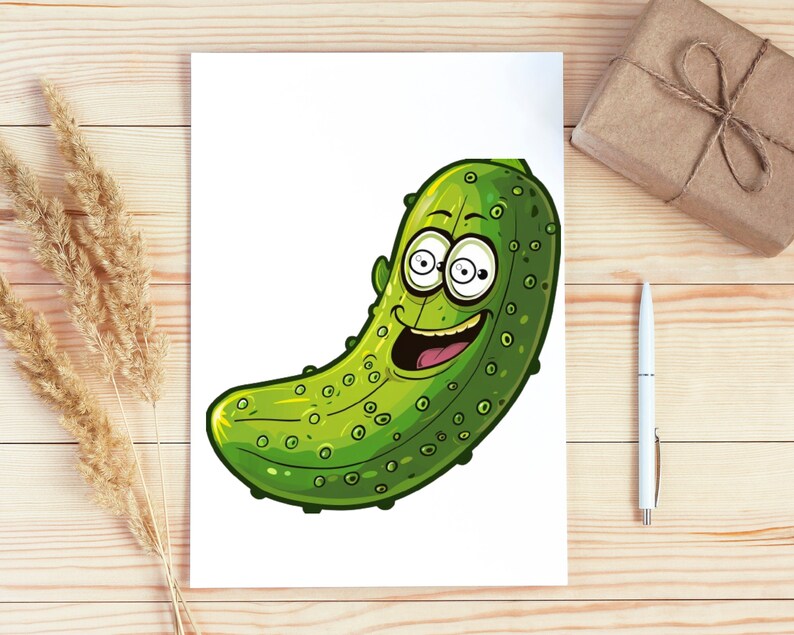 Set of 12, Happy Pickle Clipart, Pickle Art, Pickle Svg, Instant ...