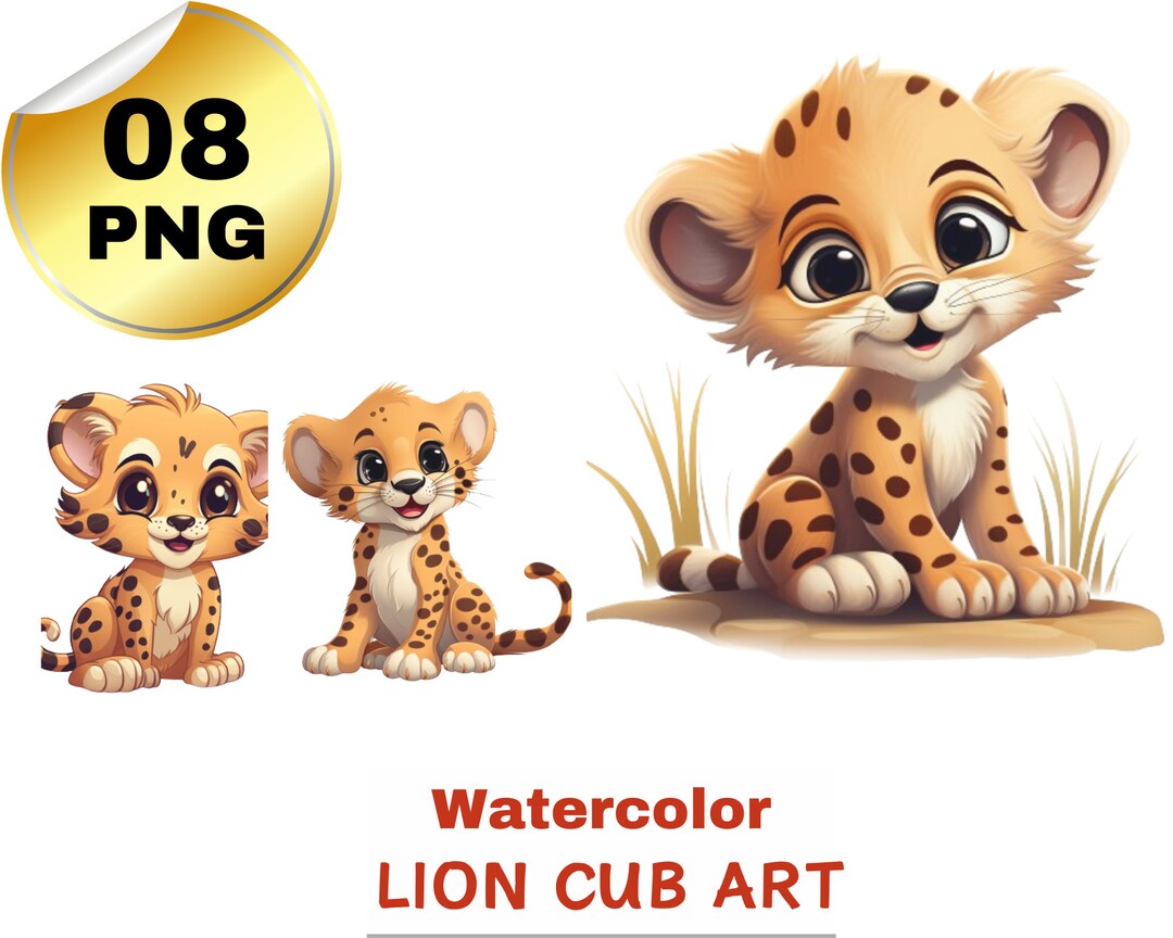 Set of 12 Baby Cheetah Svg Bundle, Cute Cheetah Svg, Baby Cheetah ...