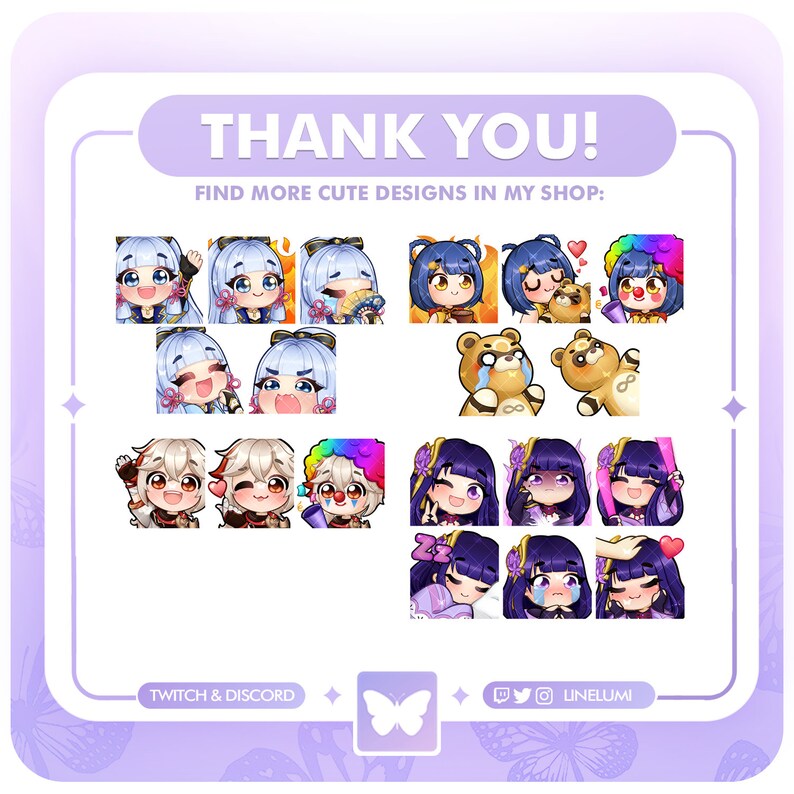 Shogun Raiden Genshin Impact Pat Emote for Twitch and Discord Cute ...