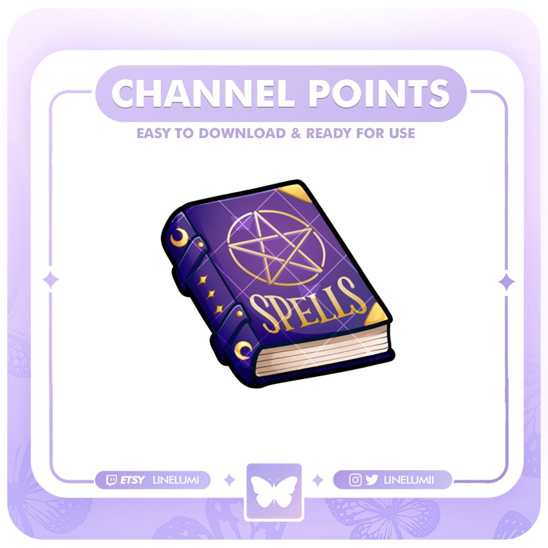 Spell Book Channel Points Icon for Twitch Witch Book Twitch Channel ...