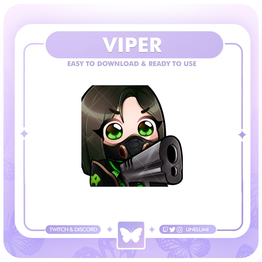 Viper Valorant Gun Twitch Emote Valorant Viper Pistol Emote Cute ...