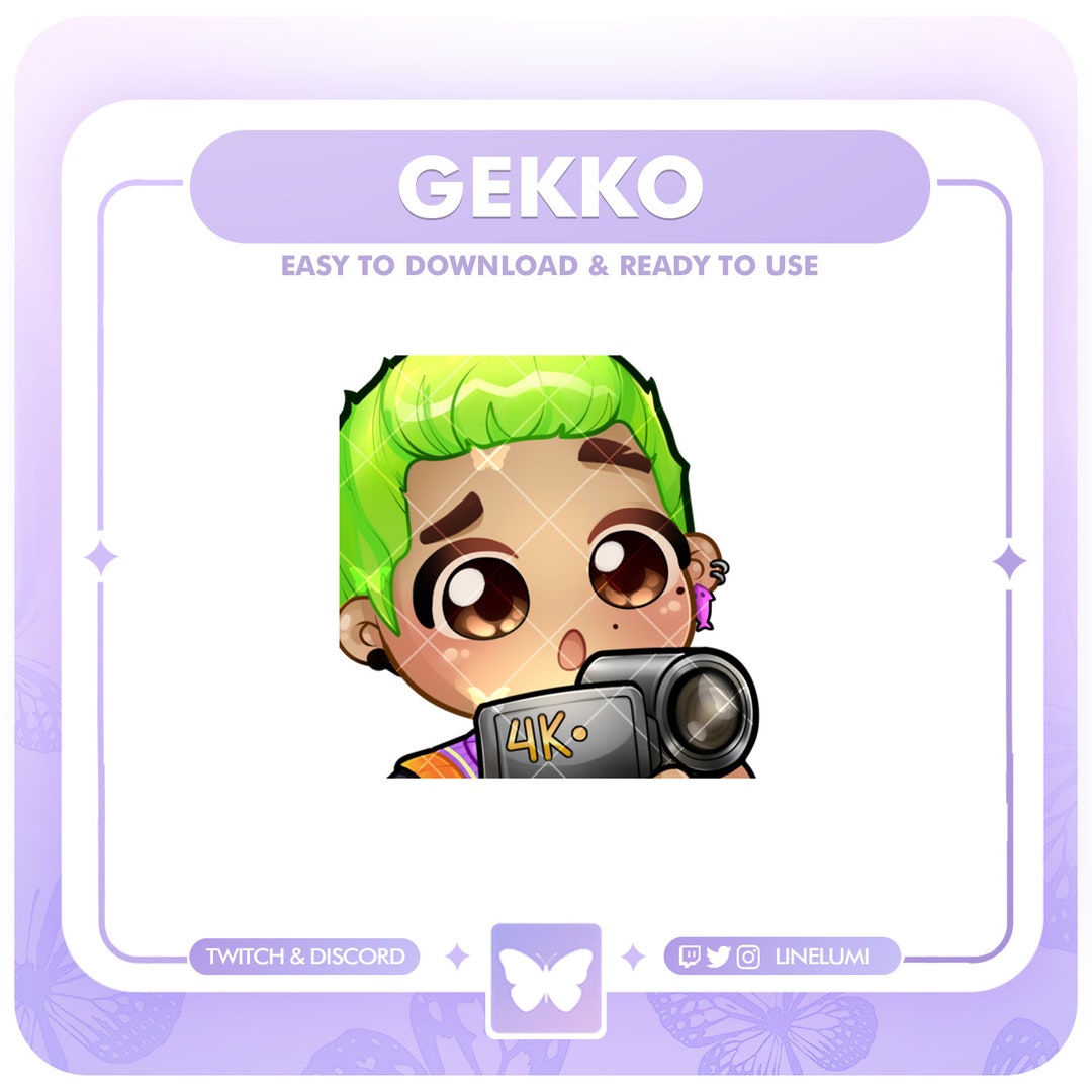 Gekko Valorant 4K Cam Recording Emote for Twitch Cute Twitch Emotes ...