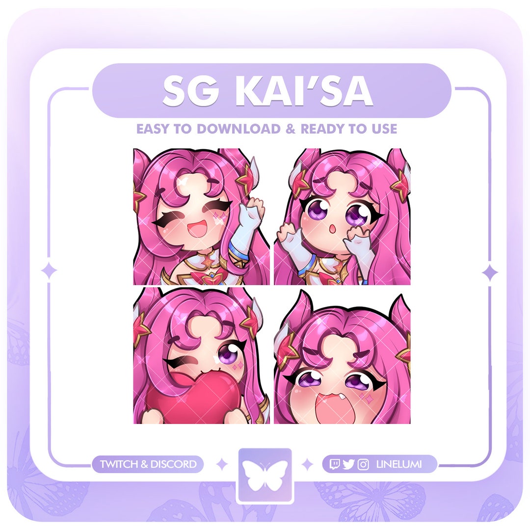 Star Guardian Kai'sa Twitch Emotes League of Legends Twitch Emotes Cute ...