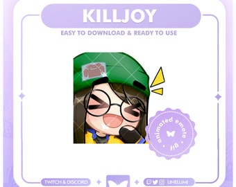 Killjoy Valorant Animated Emote for Twitch or Discord Streamers ...
