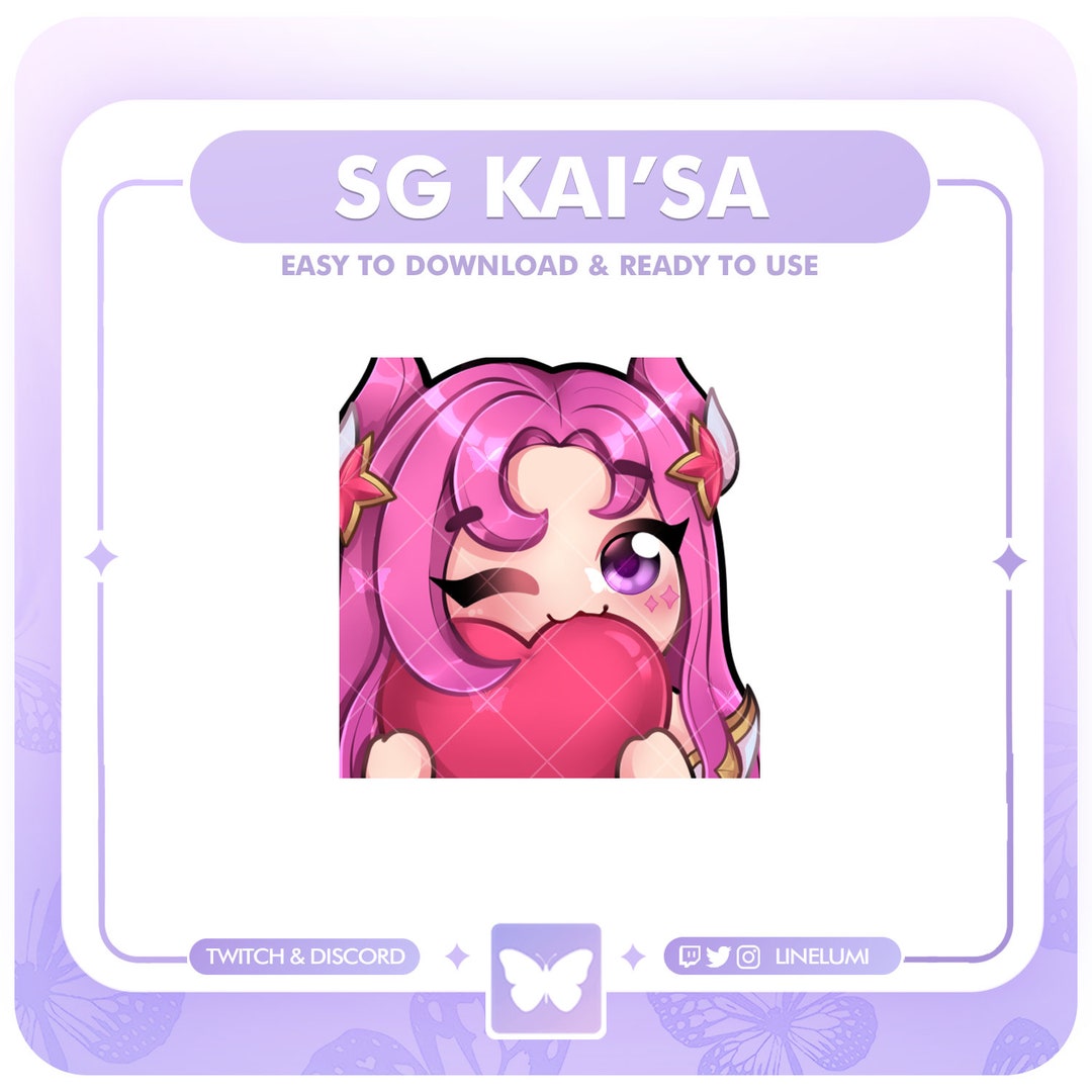Star Guardian Kai'sa Heart Emote Cute Discord Emotes League of Legends ...