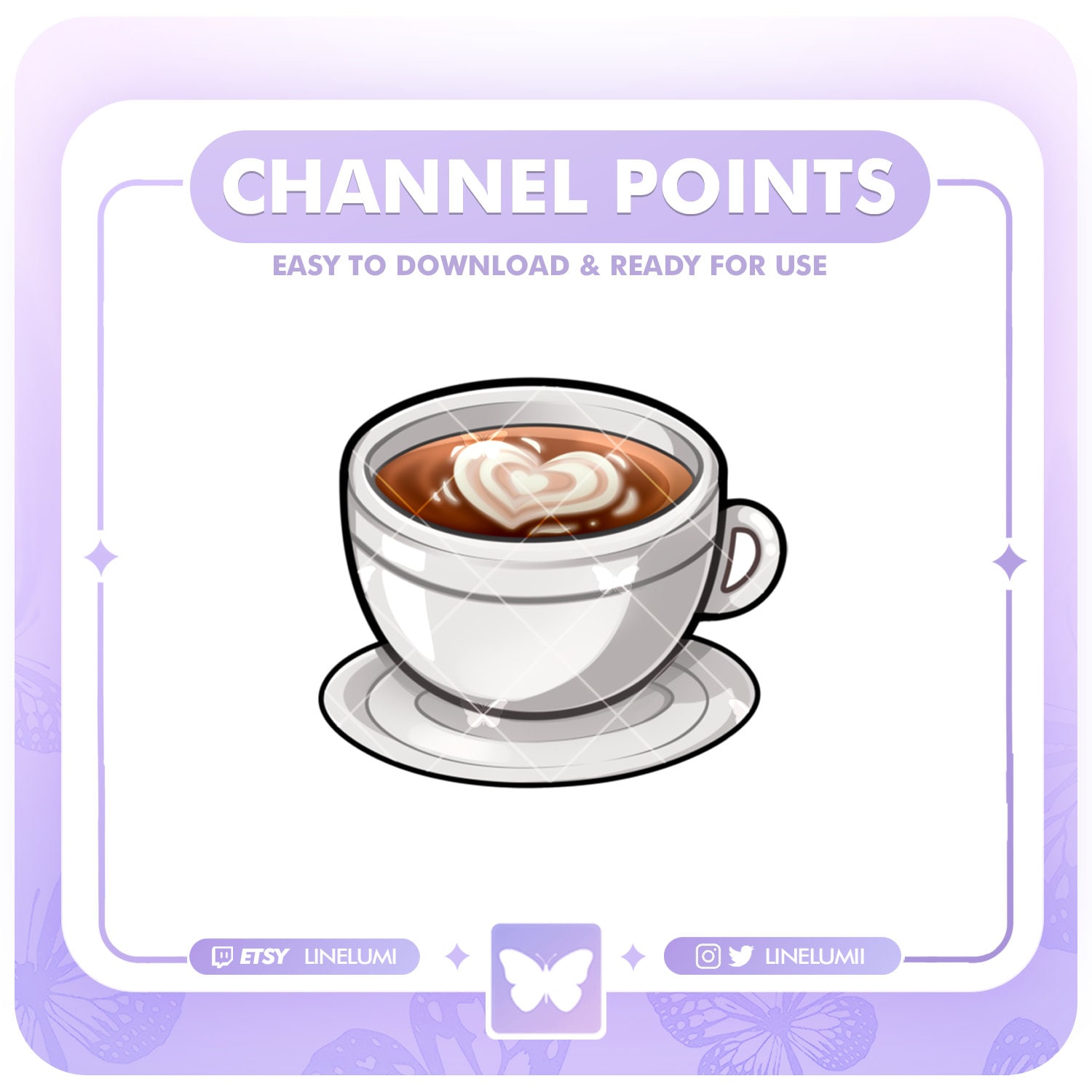 Coffee Channel Points Icon for Twitch Cute Cup Twitch Channel Point ...