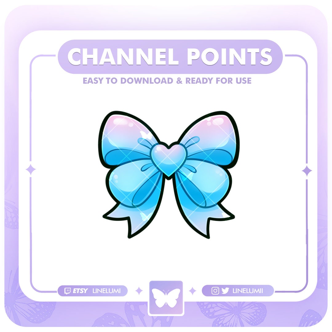 Ribbon Channel Points Icon for Twitch Cute Bow Twitch Channel Point ...