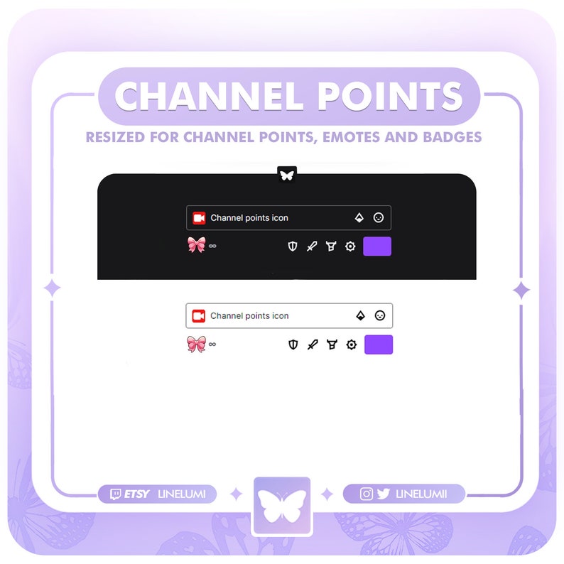 Pink Ribbon Channel Points Icon for Twitch Cute Bow Twitch Channel ...