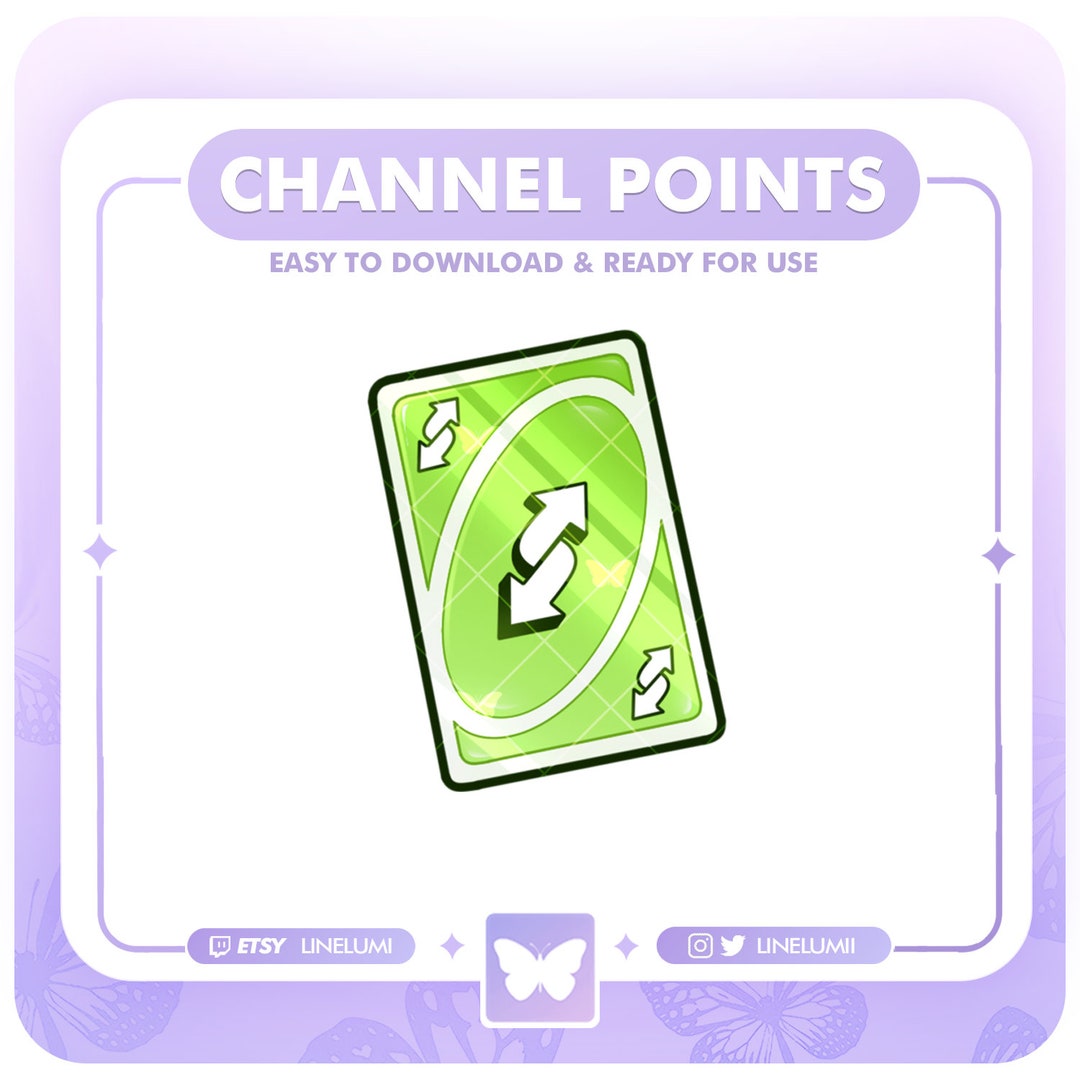 UNO Reverse Card Twitch Emote Cute Green UNO Badge for Twitch and ...