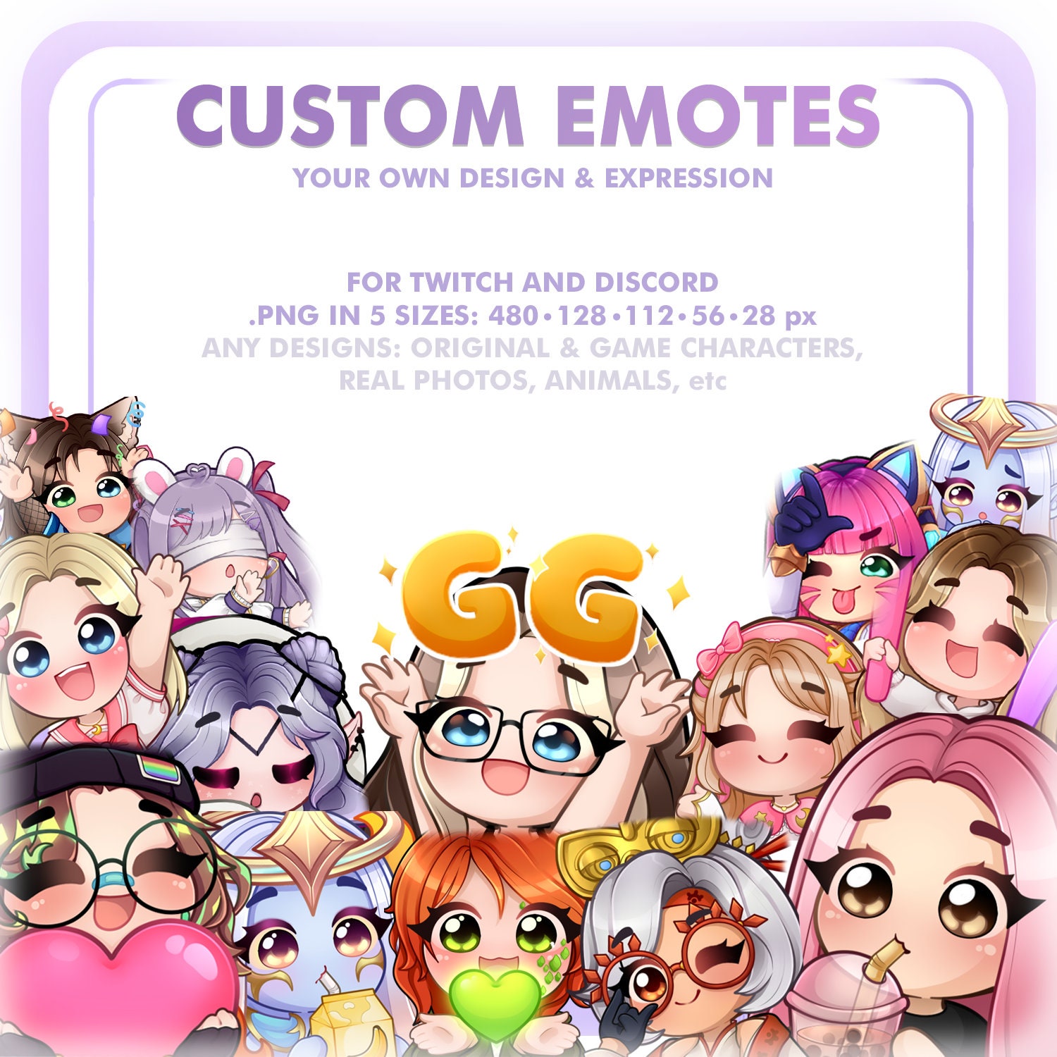 Custom Twitch Emotes Cute Personalized Twitch and Discord Emotes ...