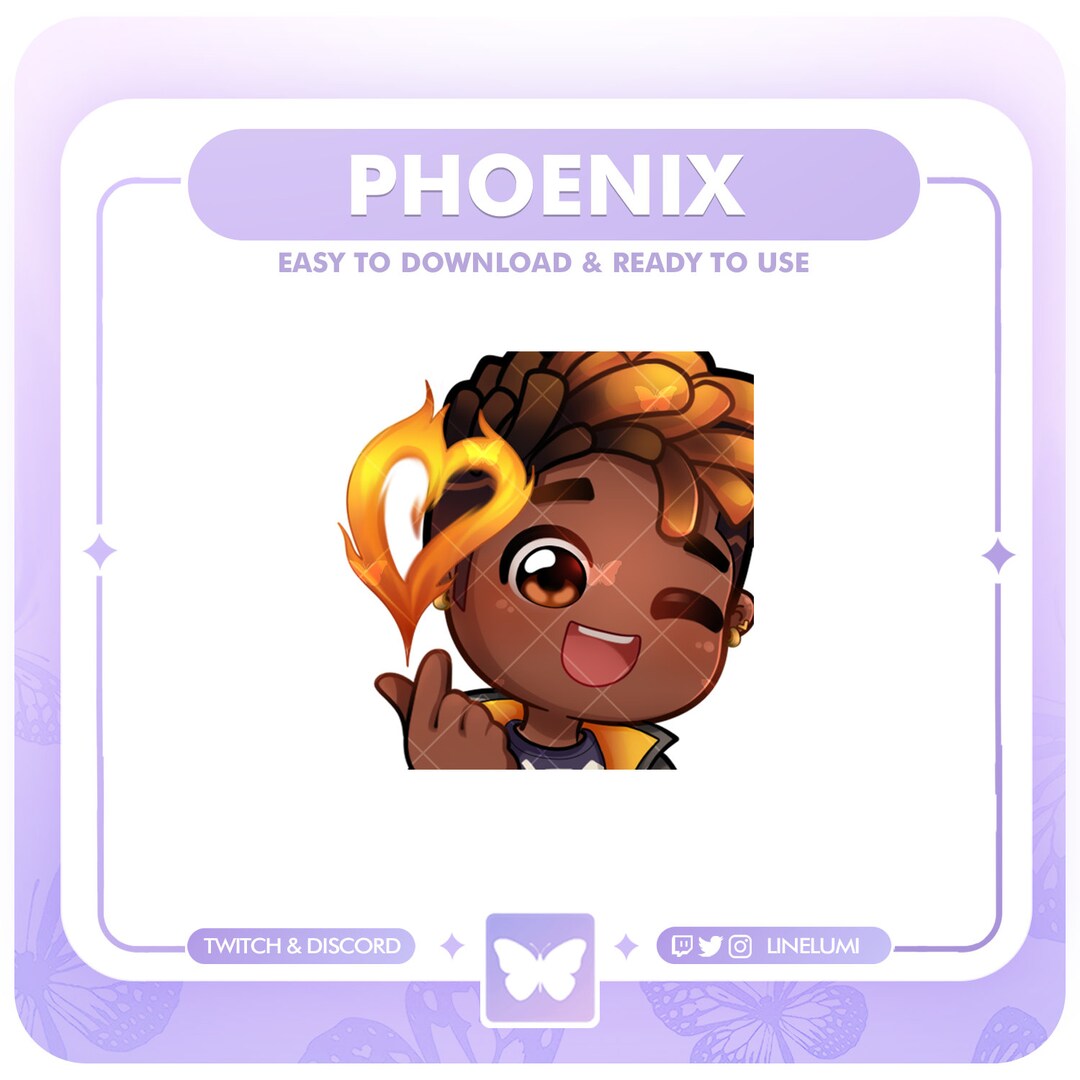 Phoenix Valorant Love Twitch Emote Valorant Phoenix Korean Heart Emote ...