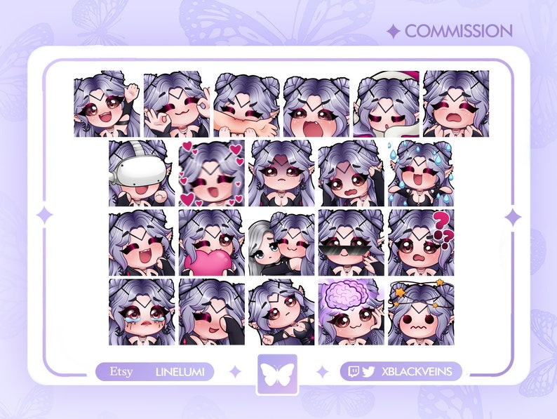 Custom Twitch Emotes Cute Personalized Twitch and Discord Emotes ...