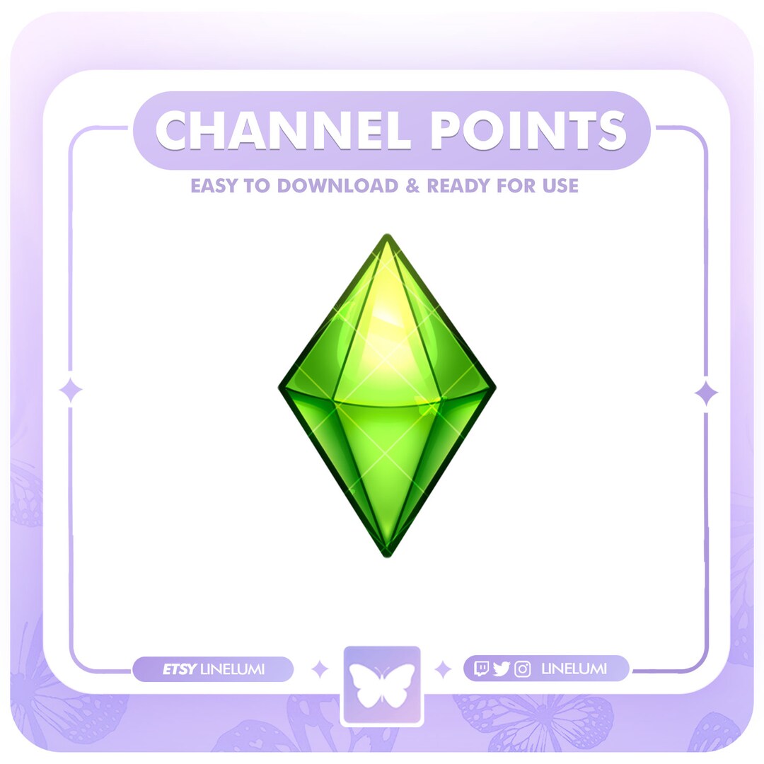 The Sims Channel Points Icon for Twitch Cute Sims Plumbob Twitch ...