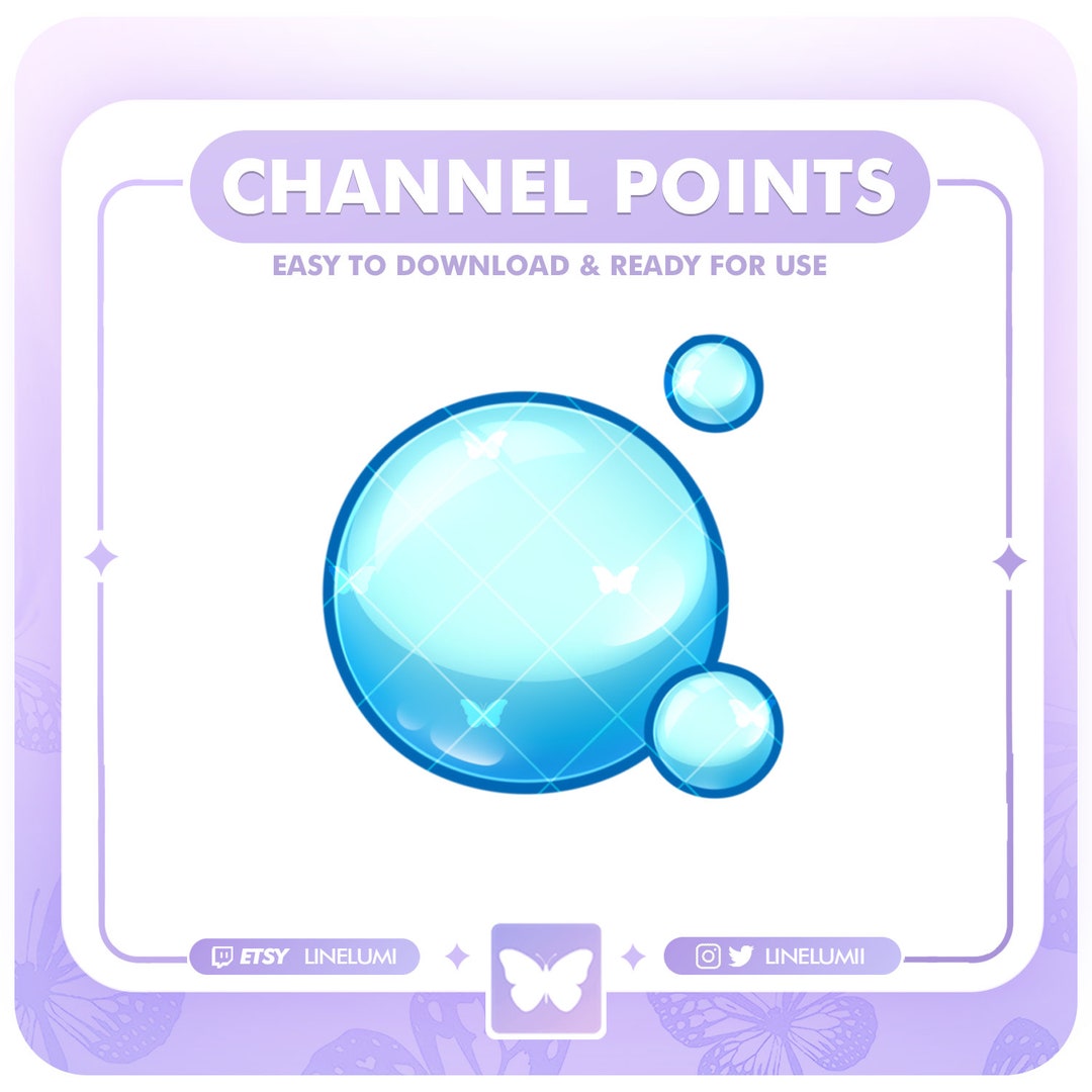 Bubble Channel Points Icon for Twitch Cute Twitch Channel Point Icon ...