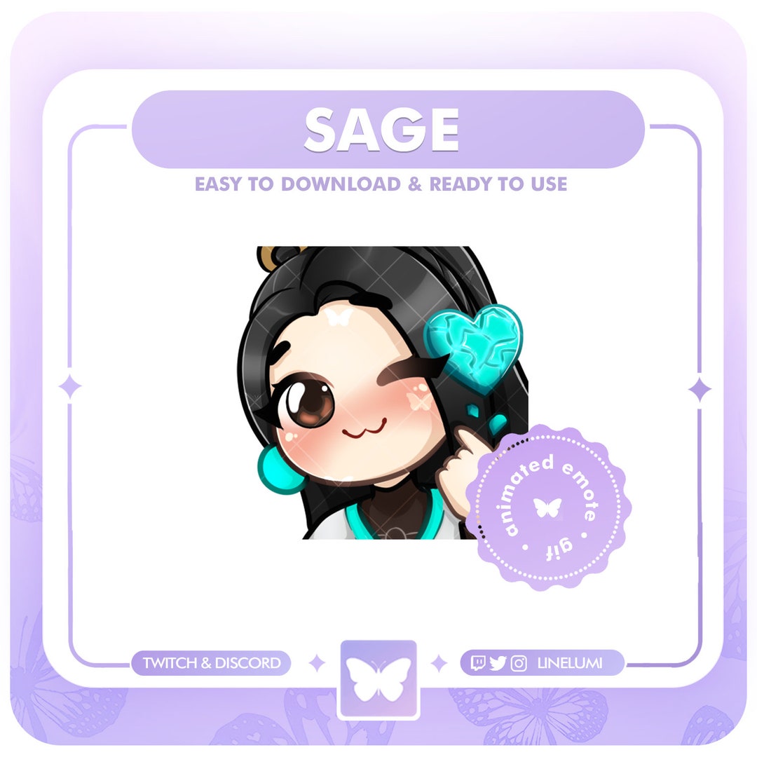 ANIMATED Sage Valorant Heart Emote for Twitch and Discord - Etsy