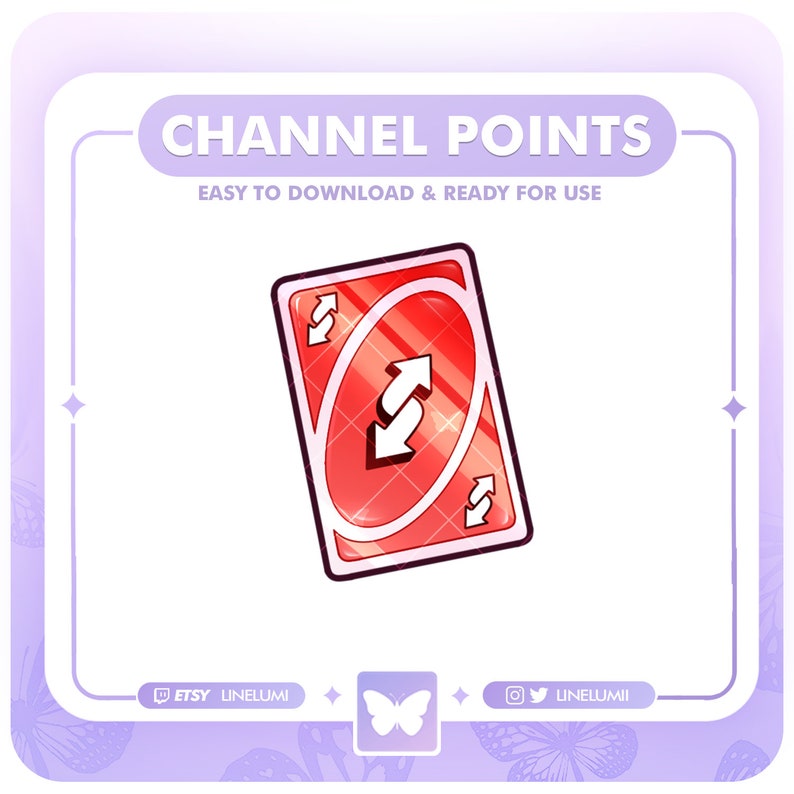 UNO Reverse Card Twitch Emote Cute Red UNO Badge for Twitch and Discord ...