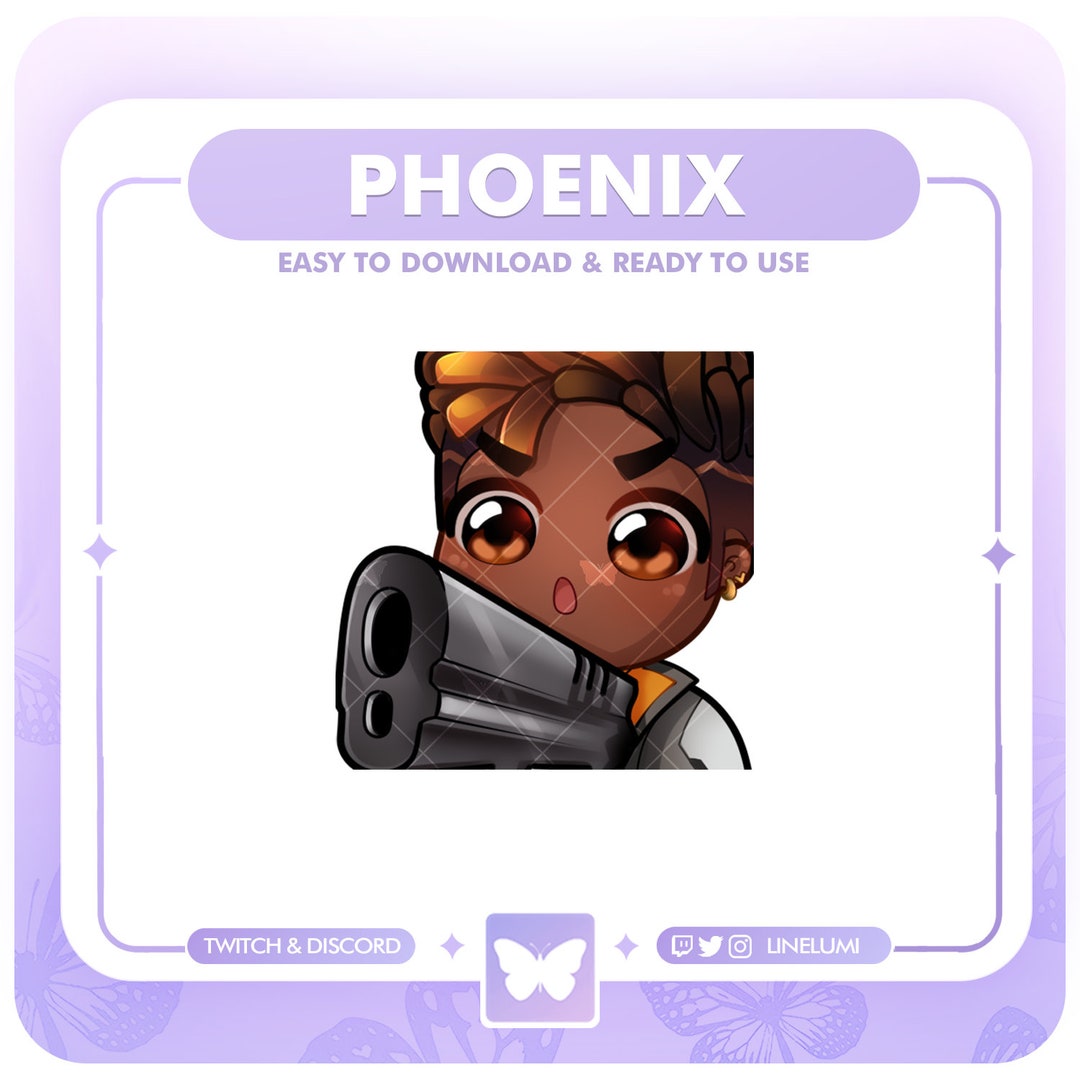 Phoenix Valorant Gun Twitch Emote Valorant Phoenix Pistol Emote Cute ...