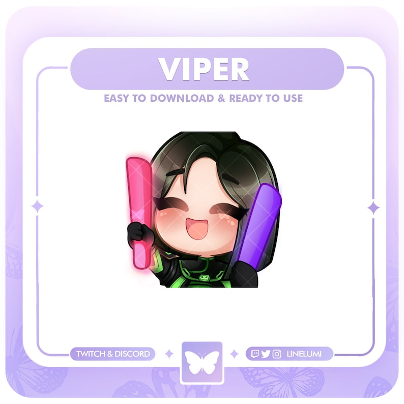 Viper Valorant Cheers Twitch Emote / Valorant Viper Hype emote / Lindos ...