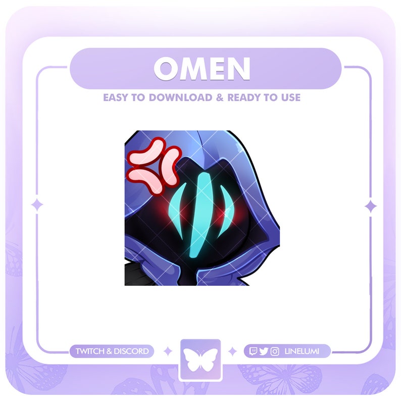 Omen Valorant Angry Twitch Emote Valorant Omen Triggered Emote Cute ...