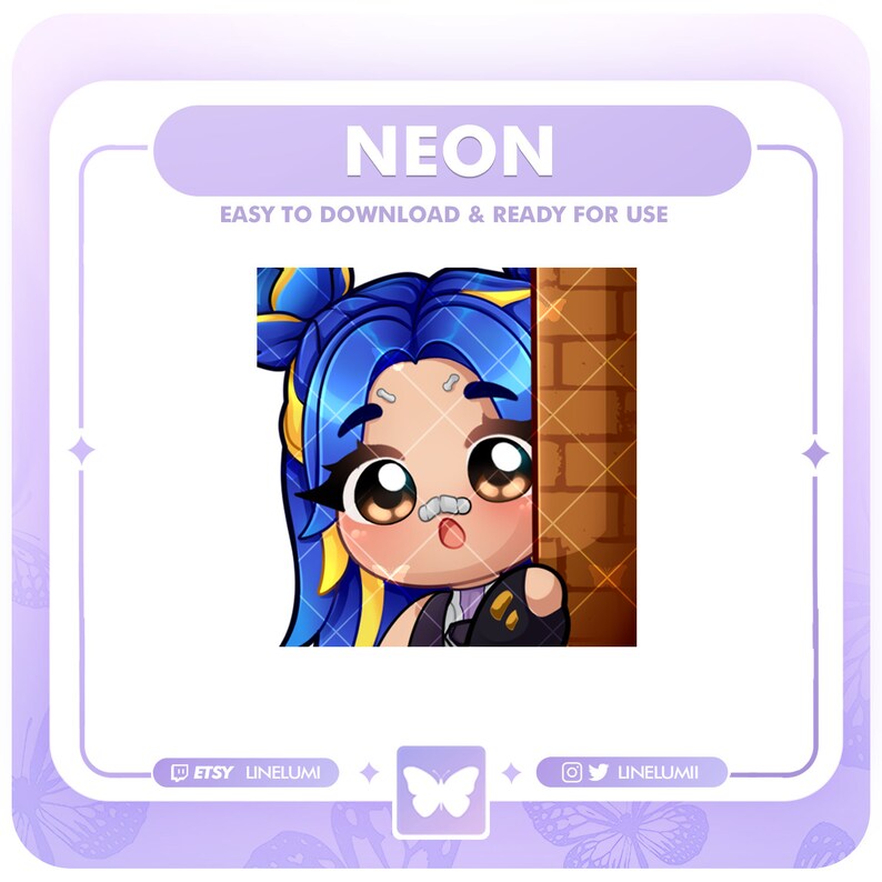 Neon Valorant Lurk Twitch Emote Valorant Neon Emote Cute Valorant ...