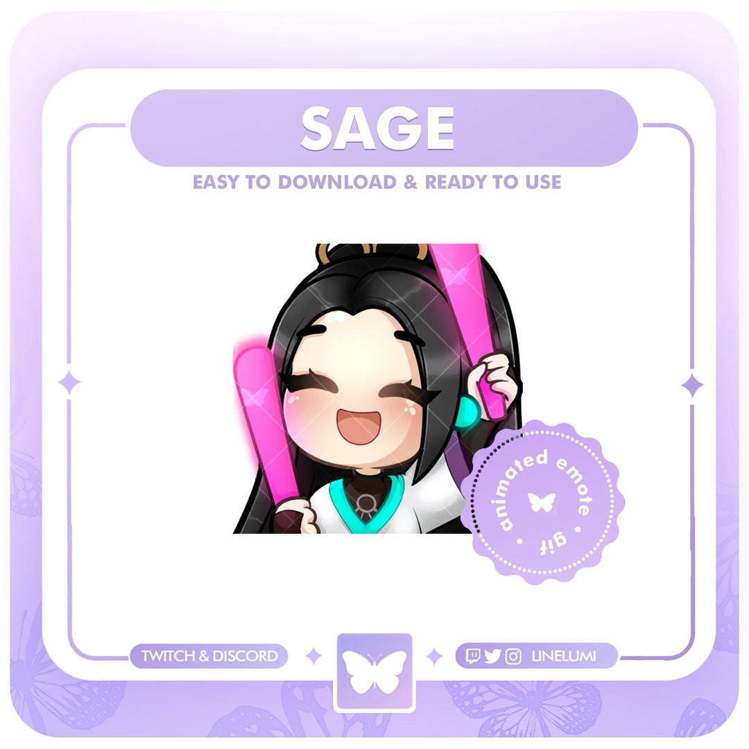 ANIMATED Sage Valorant Cheers Emote for Twitch and Discord - Etsy UK