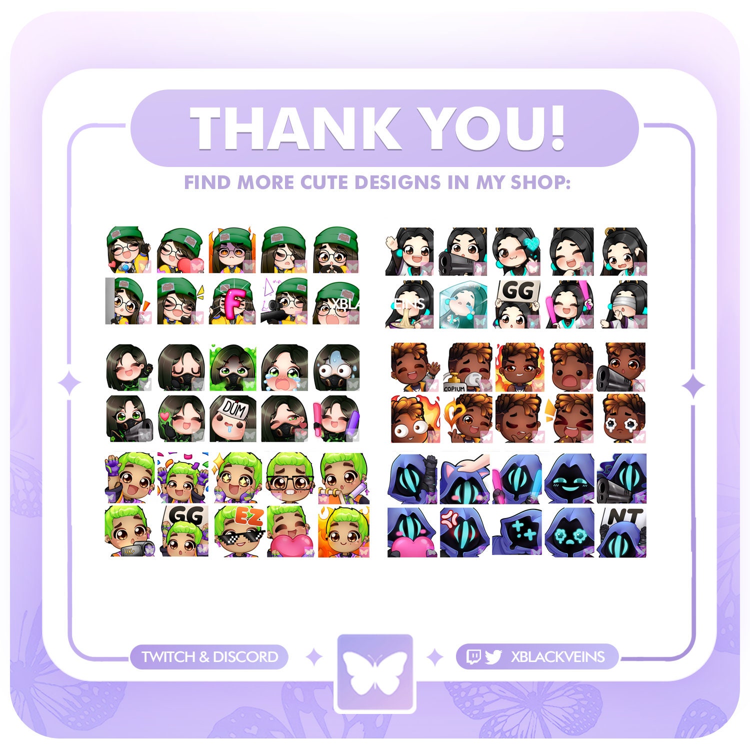 ANIMATED Omen Valorant GG and NT Emotes for Twitch and Discord - Etsy