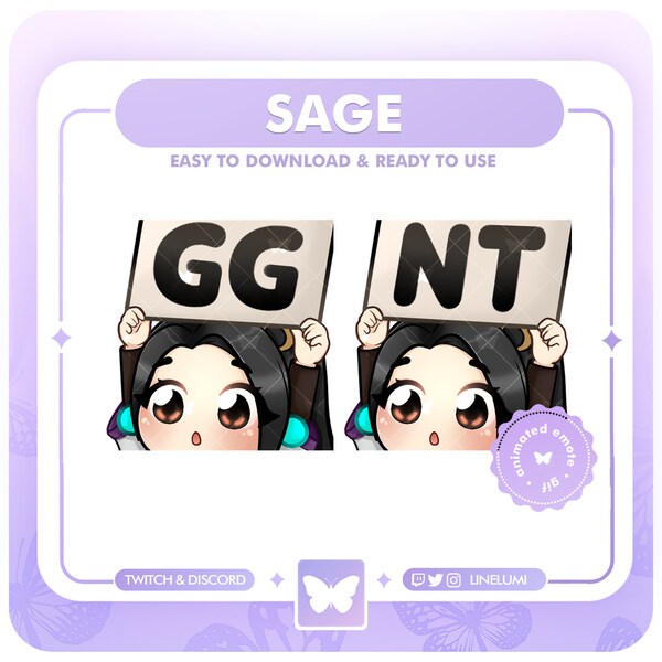Valorant Sage Animated Emotes - Etsy