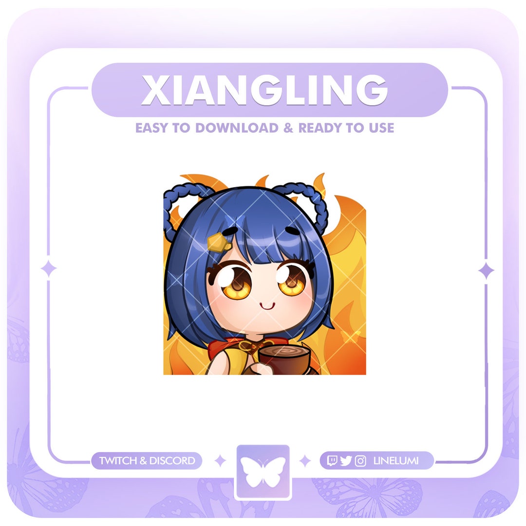 Xiangling Genshin Impact This is Fine Emote for Twitch and Discord Cute ...