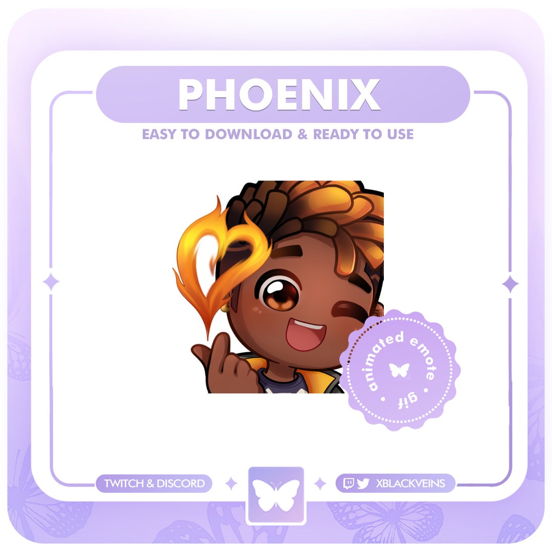 ANIMATED Phoenix Valorant Heart Emote for Twitch and Discord - Etsy