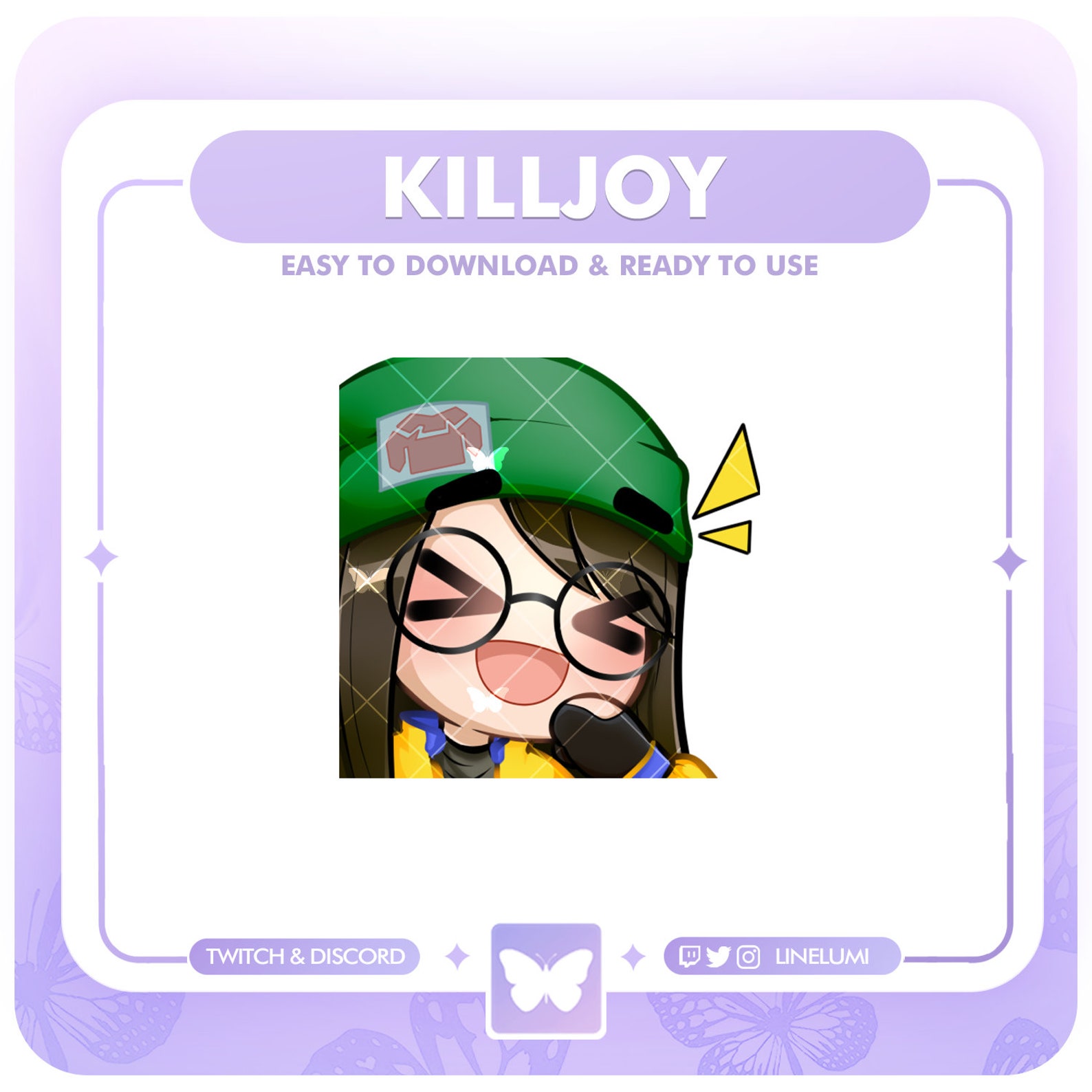 Killjoy Valorant Laugh Twitch Emote Valorant Killjoy LUL Emote Cute ...