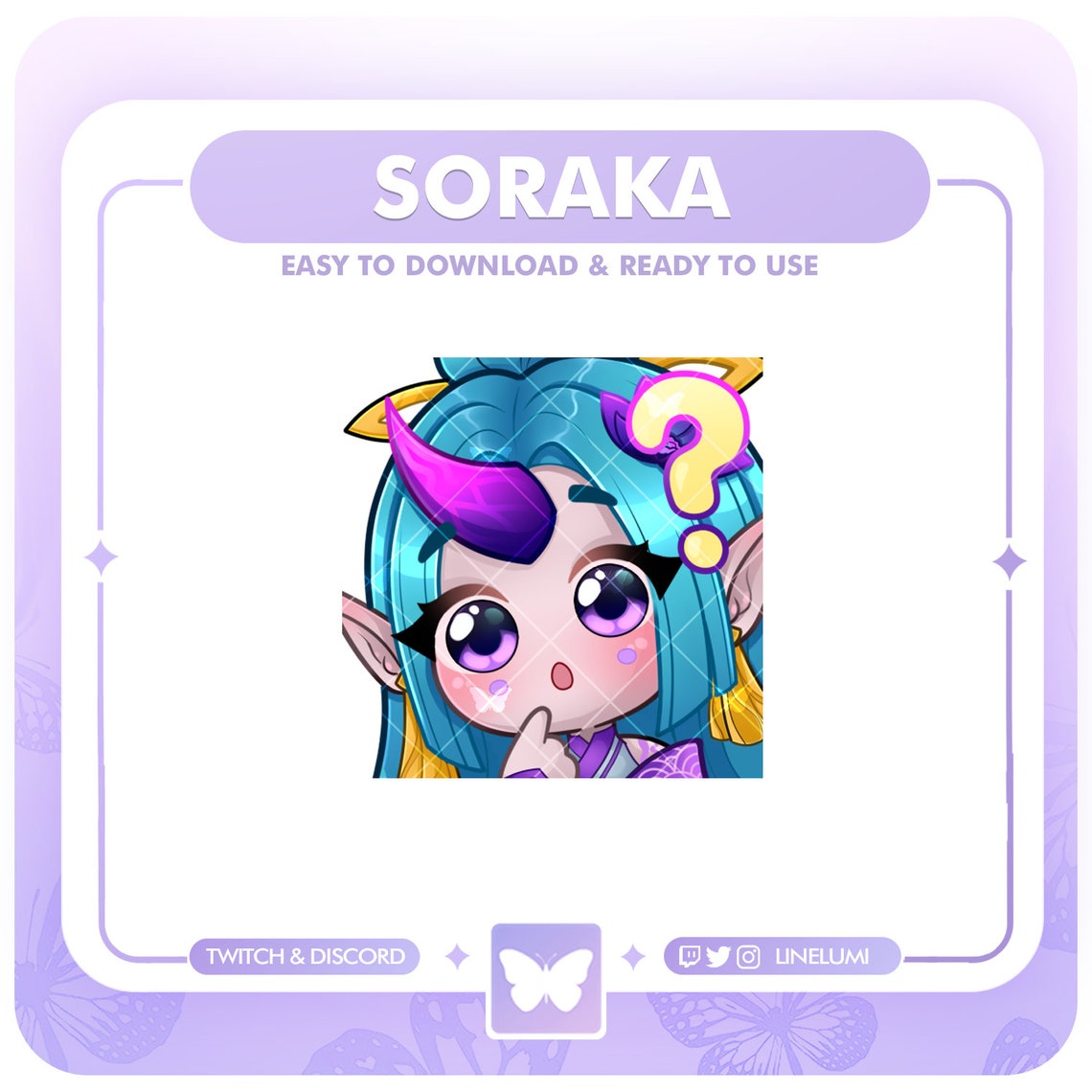 Spirit Blossom Soraka Confused Emote League of Legends Twitch Emotes ...