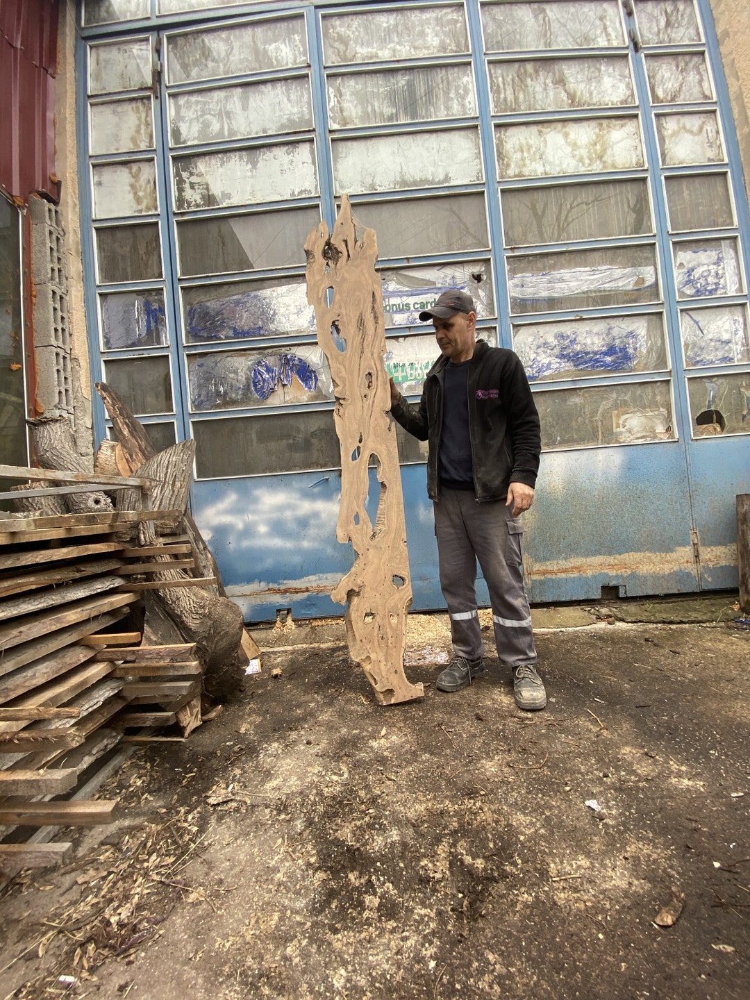 Unique Wood Slice Wood Raw Edge Resin Handmade Turkish Wood Planks Live ...