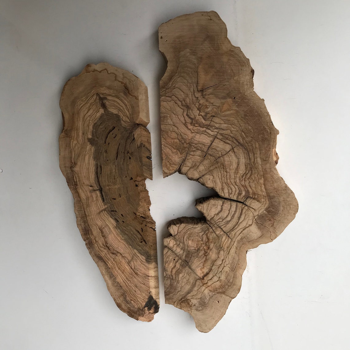 Unique Olive Wood Slice Wood Raw Edge Resin Handmade Turkish Wood ...