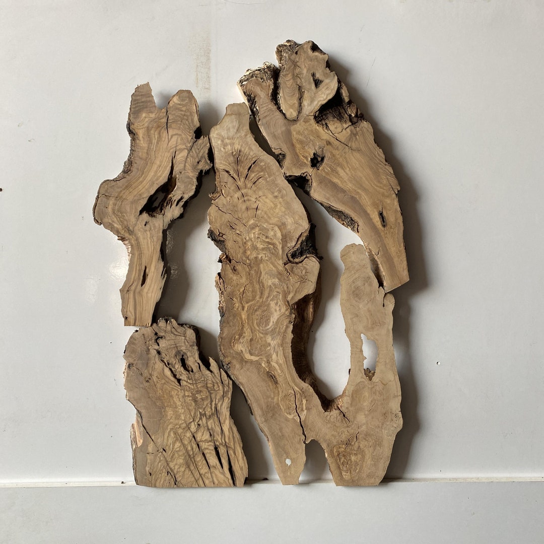 Unique Wood Slice Wood Raw Edge Resin Handmade Turkish Wood Planks Live ...
